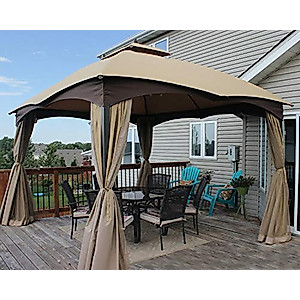 10' x 12' Gazebo Privacy Curtain Set for #GF-12S004B-1 by ABCCANOPY