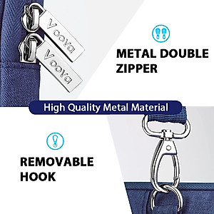 V Voova Laptop Bag 13-14 inch with Shoulder Strap & Handle, Waterproof Laptop Case Sleeve Compatible with 13-14” MacBook Air/MacBook Pro, Slim Briefcase Computer Cover for Men Women, Blue