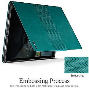 auaua Case for iPad Air 3rd Generation 2019 / iPad Pro 10.5 2017, with Built-in Pencil Holder, Auto Sleep/Wake, Adjustable Angle, Vegan Leather (Green)
