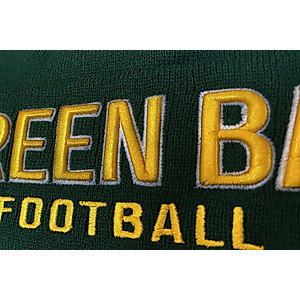 CLORPEAK Green Bay Embroidery Classic Cuff Beanie Hat Cuffed Winter Hat Knit Toque Skull Cap - Green OneSize