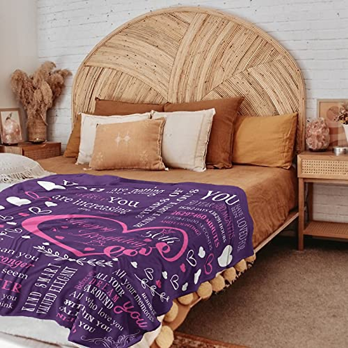 50 Year Old Gifts for Women 50th Birthday Gifts for Women Blanket 50"x60" Gifts for 50 Year Old Woman Happy 1973 Birthdy Gifts for Her Wife Sister Mom Friends Grandmother Coworker Birthday Gift Ideas