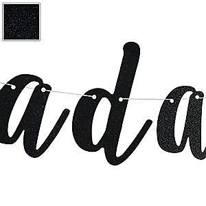 Ramadan Mubarak Banner, Ramadan Decor, Eid Mubarak, Eid Wall Hangings, Muslim Ramadan Party Decoration Supplies Black Glitter.