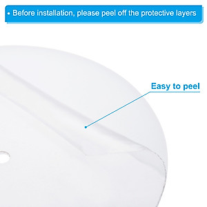 PATIKIL Lampshade Diffuser, 7.5" Diameter with 3/8" Center Hole Round Diffuser for Drum Lampshades Pendants Light Fits 8-8.5" Openings, Frosted White