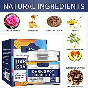 Inlifay Dark Spot Remover for Face Hyperpigmentation Treatment. Dark Spots, Melasma, Freckle, Sun Spots Removal Dark Spot Corrector Cream for Women and Men