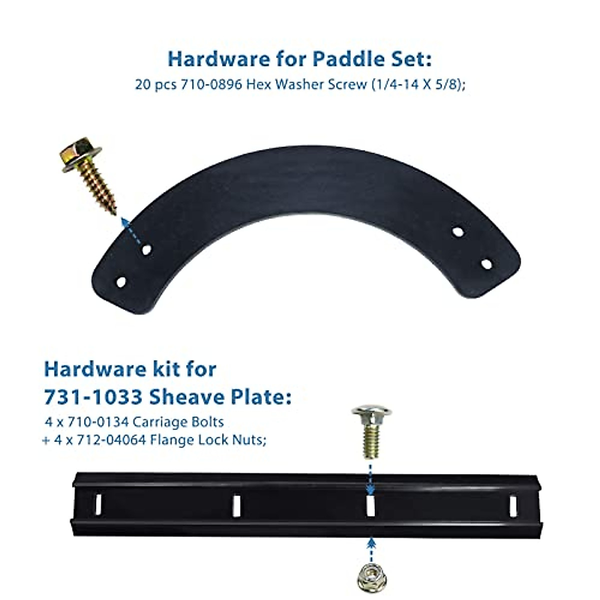 POSEAGLE 753-04472 Auger Kit with 731-1033 Shave Plate 946-04091 Clutch Cable 946-04237 Clutch Cable 954-0101A Drive V-Belt F6RTC Spark Plug