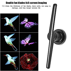 3D Hologram Advertising Display LED Fan, Holographic 3D Photos and Videos Projector for Store, Shop, Bar, Casino, Holiday Events Display (US Plug(110-240V))