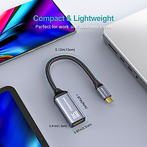 Felipmichael USB C to HDMI Adapter,8K@60hz,4K@144hz,2K@240Hz and HDR Support Thunderbolt 3/4 Compatible with MacBook Pro/Air, iPad Pro, iMac, Dell XPS, Surface Pro, Galaxy S8 to S23 and More