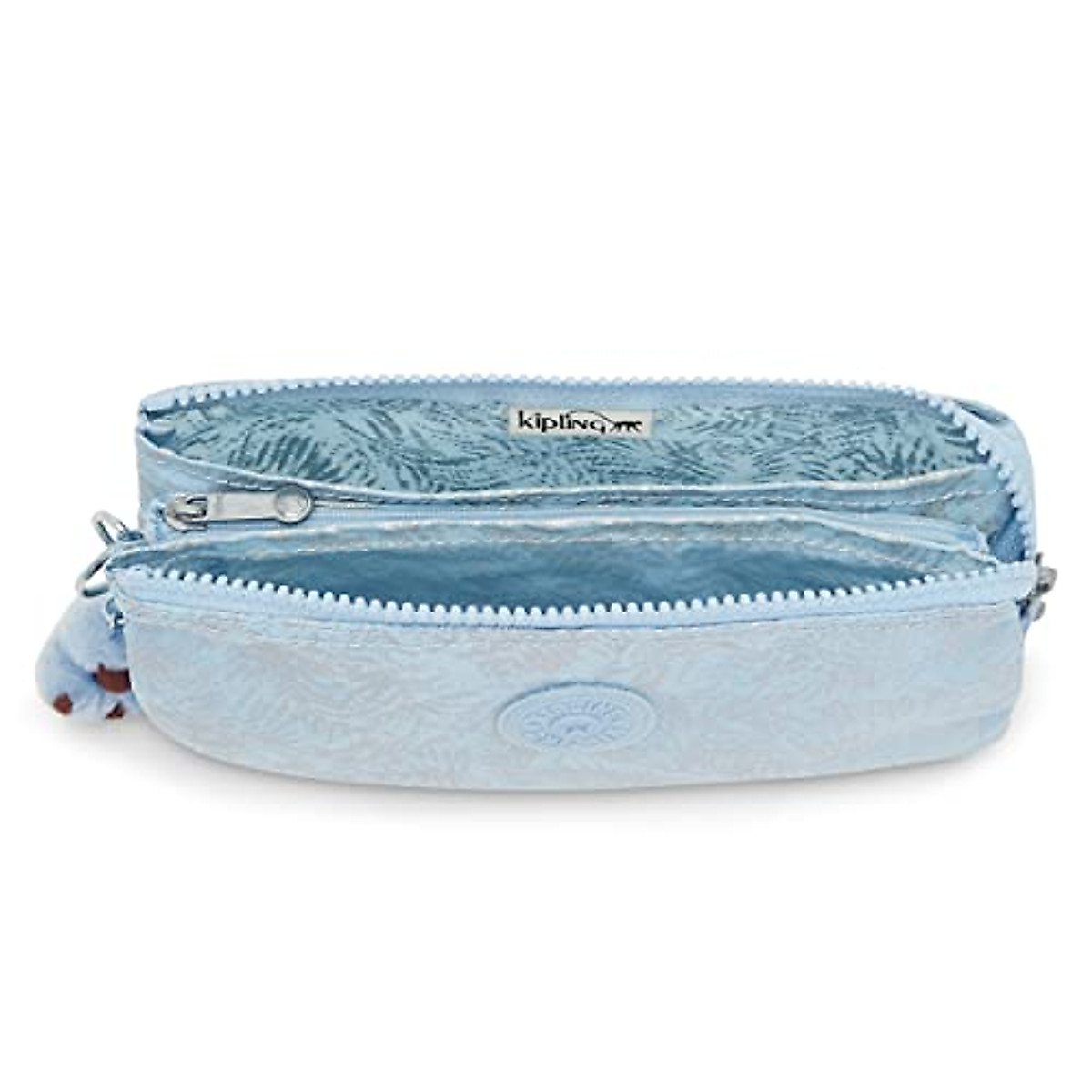 Kipling Women's Creativity Extra Large Wristlet, Versatile Cosmetics Kit, Lightweight Nylon Travel Organizer Wallet, Glistening Floral