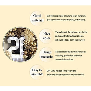 Khaki Balloon Arch Garland Kit-Ivory Balloon Gold Balloon 134Pcs for Baby Shower,Birthday,Gender Reveal,Wedding,Christmas Party Decoration.