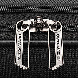 U.S. Traveler Aviron Bay Expandable Softside Spinner Wheels, Black, 2 Piece Luggage