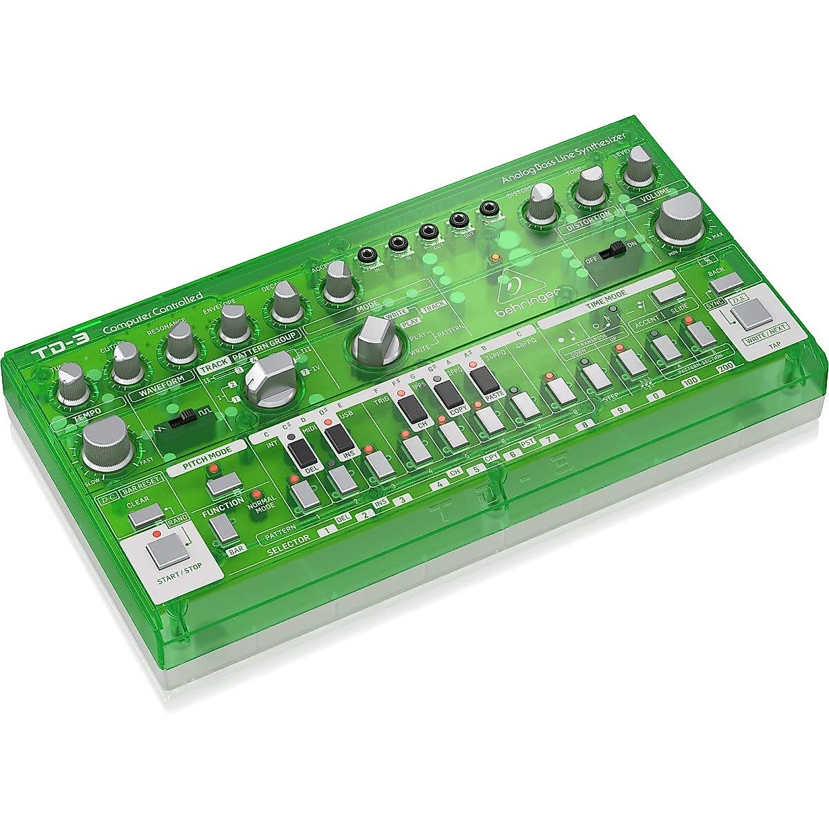 Behringer TD-3-LM Analog Bass Line Synthesizer with VCO, VCF, 16-Step Sequencer, Distortion Effects and 16-Voice Poly Chain