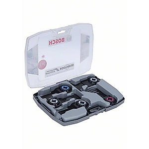 Bosch Professional 6 pcs Starlock Plunge-Cutting Blade Set for Electricians and Drywall (Wood, Metal, Multi Material, Accessories for Multi-Tool)