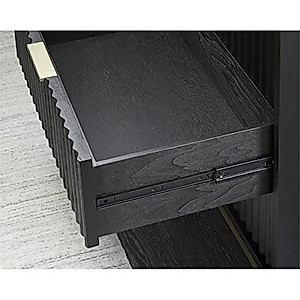 Modus Furniture Solid Wood Dresser, 8-Drawer, Kentfield - Black Drifted Oak