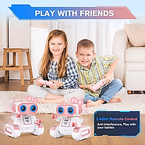 Robot Toy, Robot Toy for Kids, Remote Control Robot with Colorful LED Eyes & Music, Rechargeable RC Robots for Kids, Smart Talk Robot Toy for Children 3, 4, 5, 6, 7, 8 Years Boys & Girls Birthday Gift