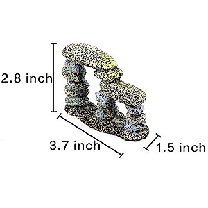 AQUA KT Aquarium Landscape Cobblestone Stacked Stones for Cichlid Fish Hiding Betta Hideout Tank Decoration, Pack of 2