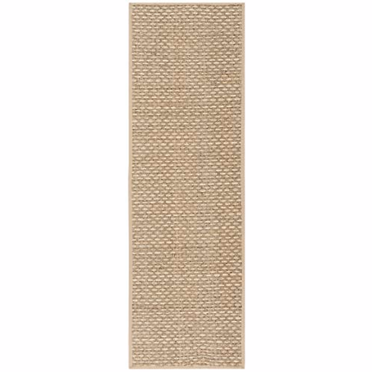Safavieh Natural Fiber Collection 2'6" x 8' Beige NF118A Border Basketweave Seagrass Runner Rug