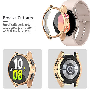 RICHONE [10 Pack] Compatible with Samsung Galaxy Watch FE 4/5 40mm Screen Protector Case, Full Protection Cover Soft TPU Bumper Frame Accessories (10 Colors, Galaxy Watch 5/4 FE 40 mm)