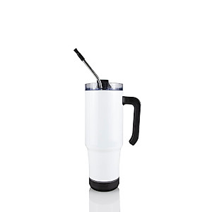 Hogg 30oz Sublimatable Grippy Speaker Tumbler DIY, Customizable, Add Logo, Vinyl, Alcohol Ink, or Glitter & Epoxy, Bulk/Wholesale Tumblers (White)