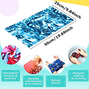 JaGely 50 Pieces Neck Gaiter Sports Neck Head Wrap Headband Scarf Face Bandana Hair Wrap Neck Tube Balaclava for Women Men (Charming Style)