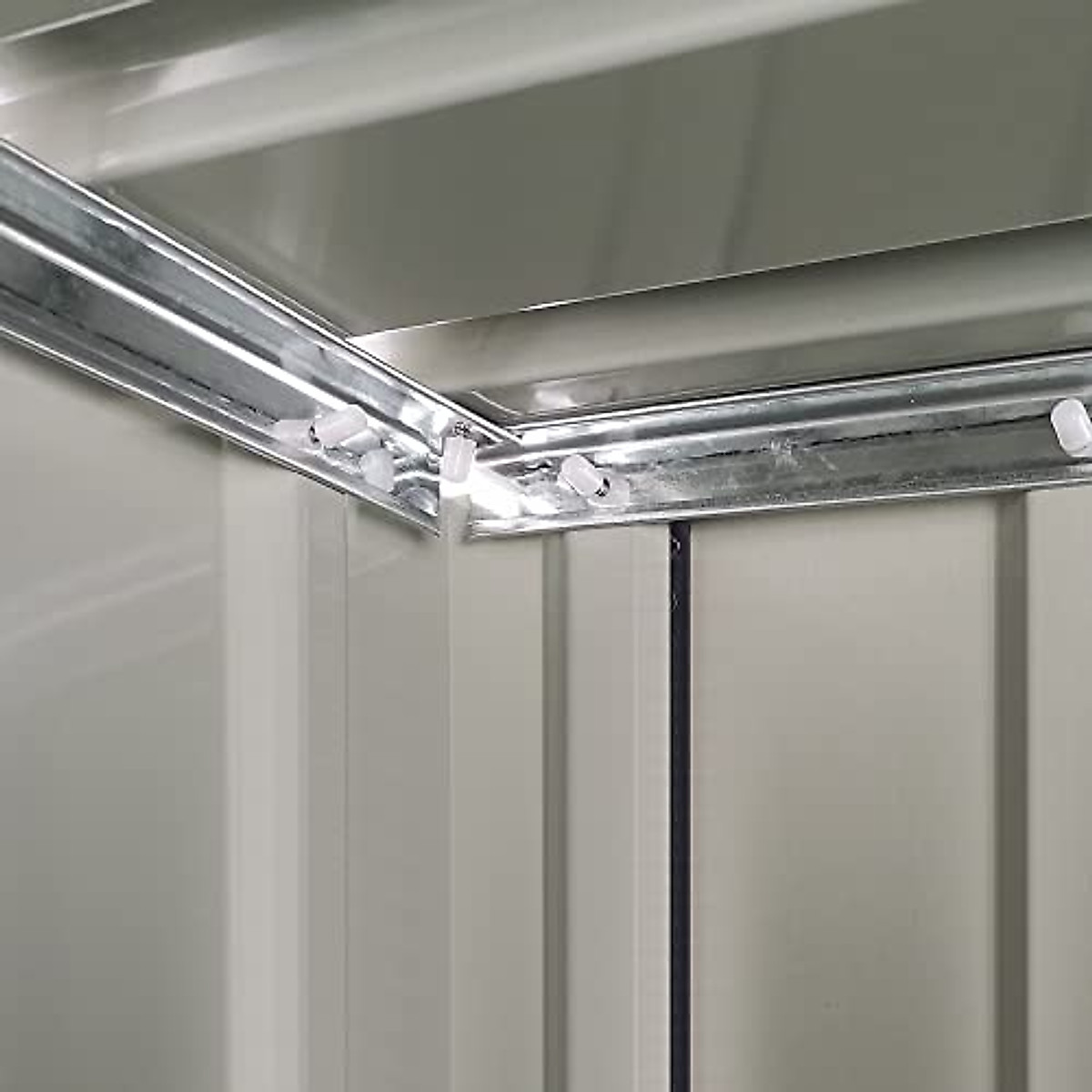 Outsunny 5' x 3' Metal Outdoor Storage Shed, Garden Tool House Cabinet with Lockable Door for Backyard, Patio, Lawn, Garage, Gray