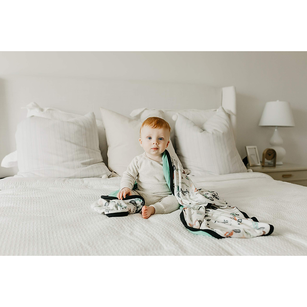 Copper Pearl Three-Layer Baby Blanket: Soft Baby Quilts for Boys and Girls | Breathable, Cozy, Toddler Blanket | Baby Quilt for Newborns | 46x46 Premium Polyester/Rayon | Jo