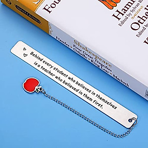 Teacher Appreciation Gifts Bookmark for Women Men Teacher Day Thank You Birthday Christmas Graduation Valentines Day Gifts Spanish Preschool Daycare Special Education Tutor Professor Retirement Charm