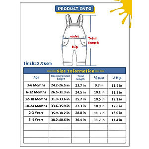 KIDSCOOL SPACE Baby Denim Overall,Little Girl Cute Cartoon Hippo Jean Dungaree,Blue,12-18 Months