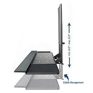 VIVO Computer Keyboard and Mouse Platform Tray, Adjustable VESA Mount Attachment, MOUNT-KB02
