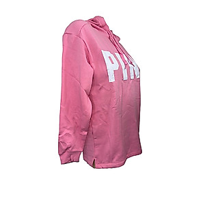 Victoria's Secret Pink Fleece Campus Pullover Sweatshirt Hoodie Color Pink New (as1, alpha, x_l, regular, regular)