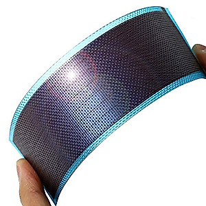 Flexible Solar Panel Solar Cell Small Thin Film Solar Panel DIY Solar Power Panel Science Experiments 0.5W/1.5V/360MA (Blue)