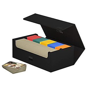 Ultimate Guard Arkhive 800+, Deck Case for 800 Double-Sleeved TCG Cards, Black, Compatible with Boulders, Magnetic Closure & Microfiber Inner Lining