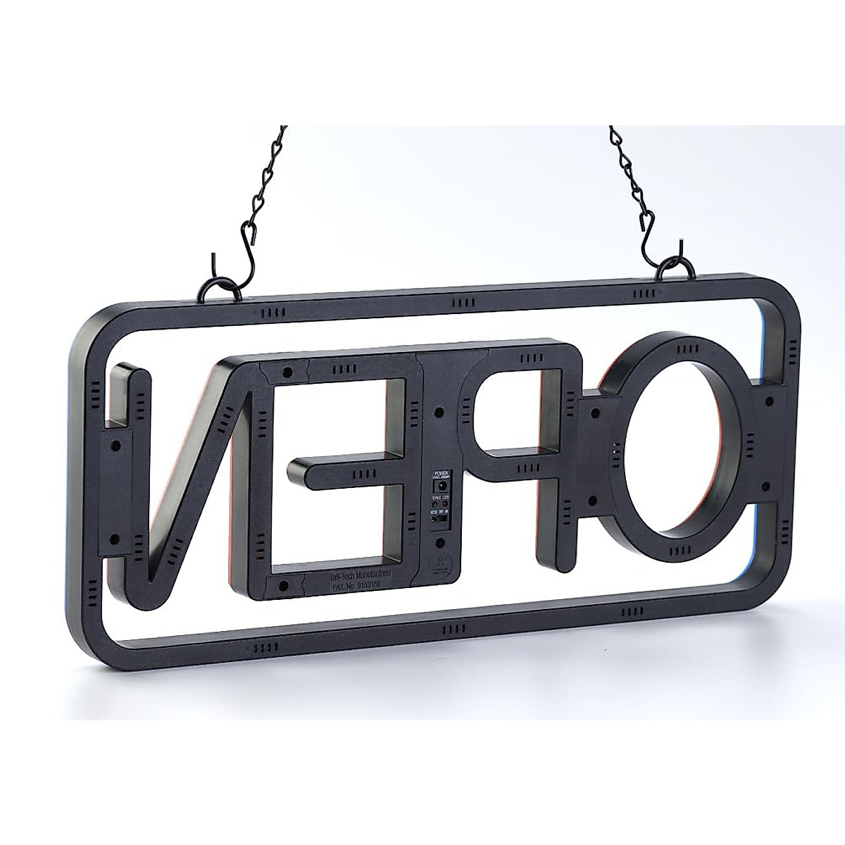 BritTech 21'' X 10'' Ultra Bright LED Neon Open Sign - Remote Controlled - Get Your Business Seen Day or Night(21'' X 10'' Blue/Red)