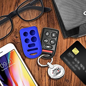 Keyless2Go Replacement for New Silicone Cover Protective Case for Honda 6 Button Remote Key Fob FCC OUCG8D-399-HA - Blue
