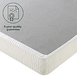 ZINUS No Assembly Metal Box Spring, 4 Inch White Mattress Foundation, Sturdy Metal Structure, Split King
