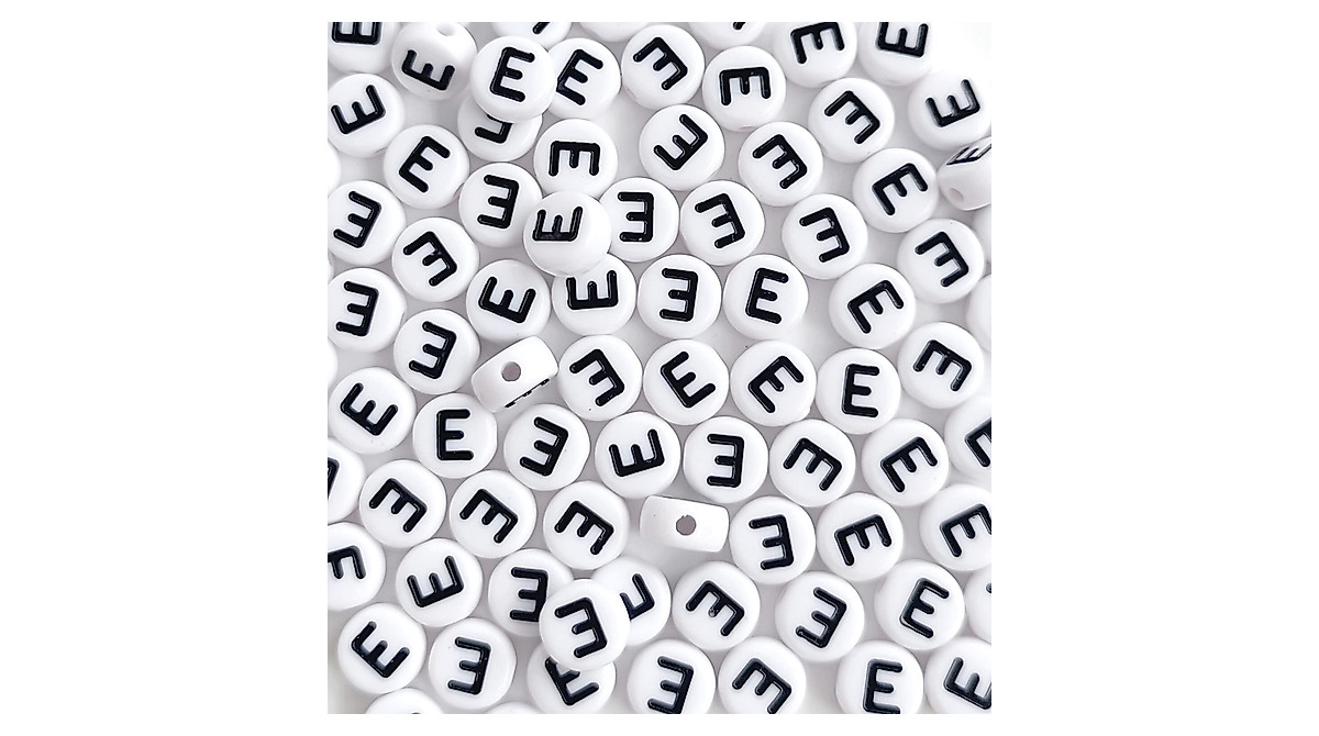 Bxwoum 100PCS Letter Beads for Jewelry Making