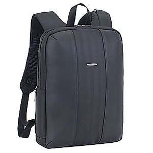 Rivacase 8125 Slim, Business Backpack, 14-inch Laptop Case, Unisex, Faux Leather Back Pack, Black