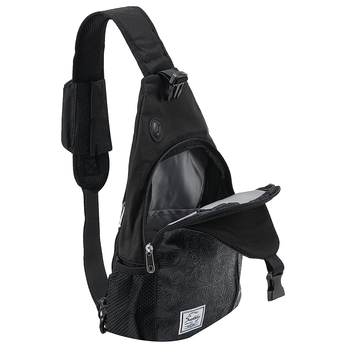 Sling Bag for Men, Crossbody Sling Backpack Travel Hiking with Detachable Bag (Camouflage-1)