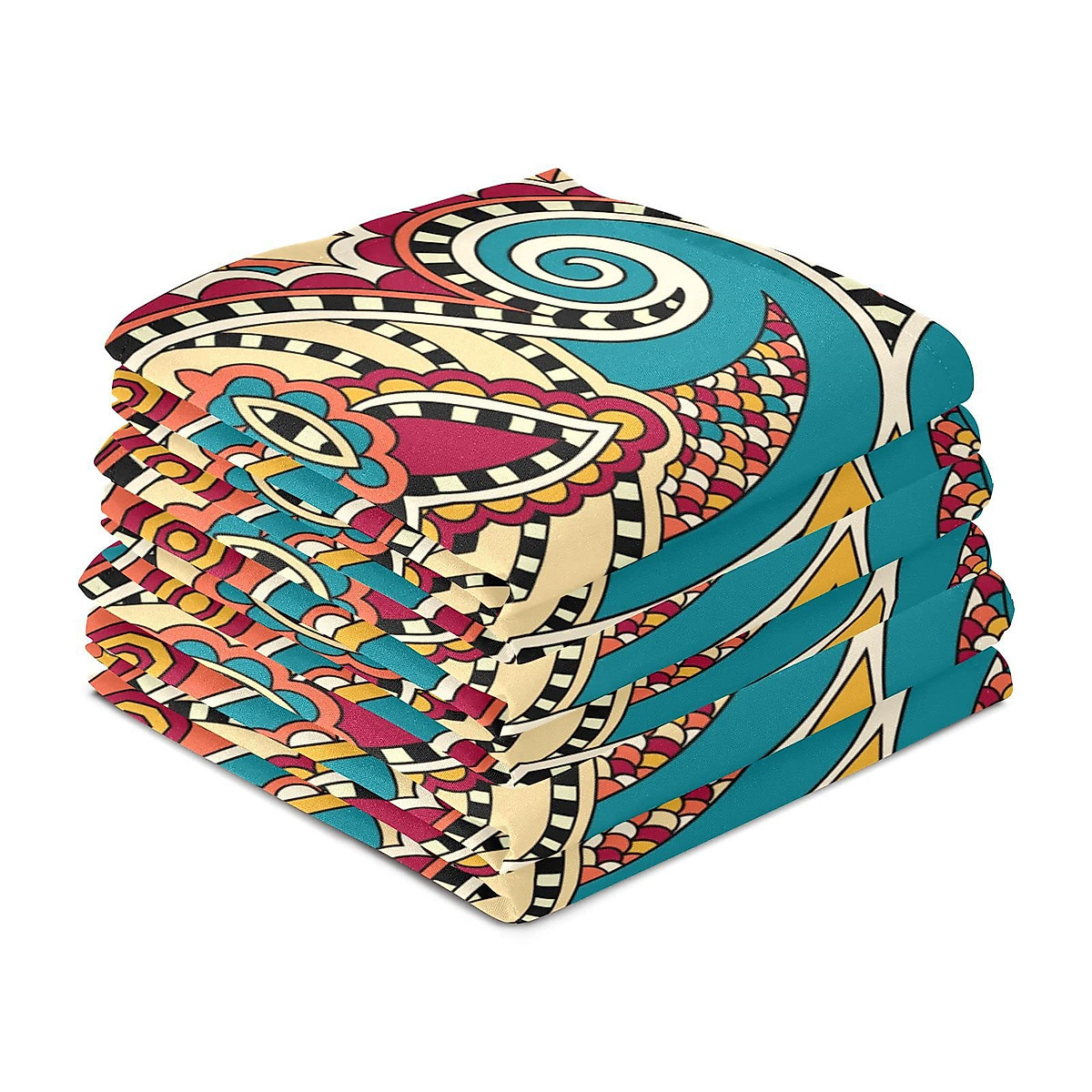 Floral Paisley Dish Towels for Kitchen Soft Tea Towel Set of 4 Absorbent Dishcloths Hand Towels for Drying Dish Cloths 28" x 18"