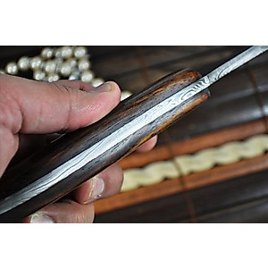 Perkin - Custom Handmade Damascus Hunting Knife - Beautiful Camping Knife - Full Tang