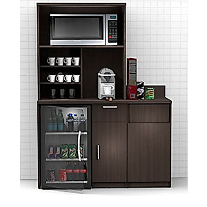 Breaktime Coffee Break Lunch Room Furniture Buffet Model 4252 3 Piece Group Color Espresso - Factory Assembled (NOT RTA) Furniture Items ONLY.