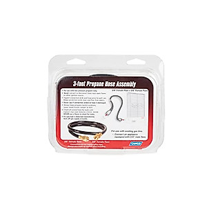 Camco 59913 3' Propane Hose Assembly - 3/8" Female Flare x 3/8" Female Flare , Black