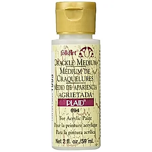 FolkArt Medium (2-Ounce), 694 Crackle, White