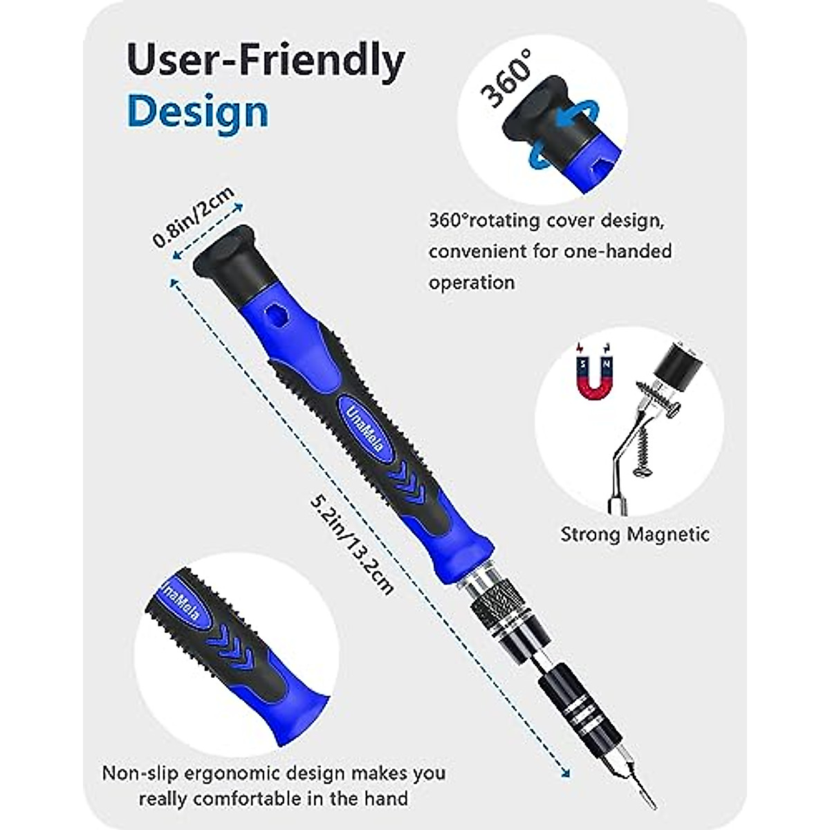 Precision Screwdriver Set, Computer Tool Kit, 146 PCS Laptop Screwdriver Kit with 123 Bits, Magnetic Mat, Suit for PC, iPhone, MacBook, Tablet, PS4, Xbox, Switch, Game Console and other Electronics