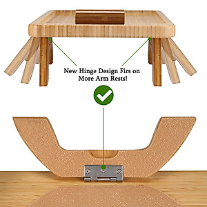 BAMBOOTRAY Couch Arm Table,Sofa Clip on Tray for Armrest Tray,Sofa Arm Table with Phone Holder,Couch Table for Living Room Bedroom,TV Tray Table for Eating & Drinking