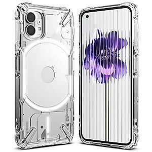 Ringke Fusion-X [Anti-Scratch Dual Coating] Compatible with Nothing Phone 1 Case, Transparent Augmented Bumper Shockproof Cover Designed for Nothing Phone (1) - Clear