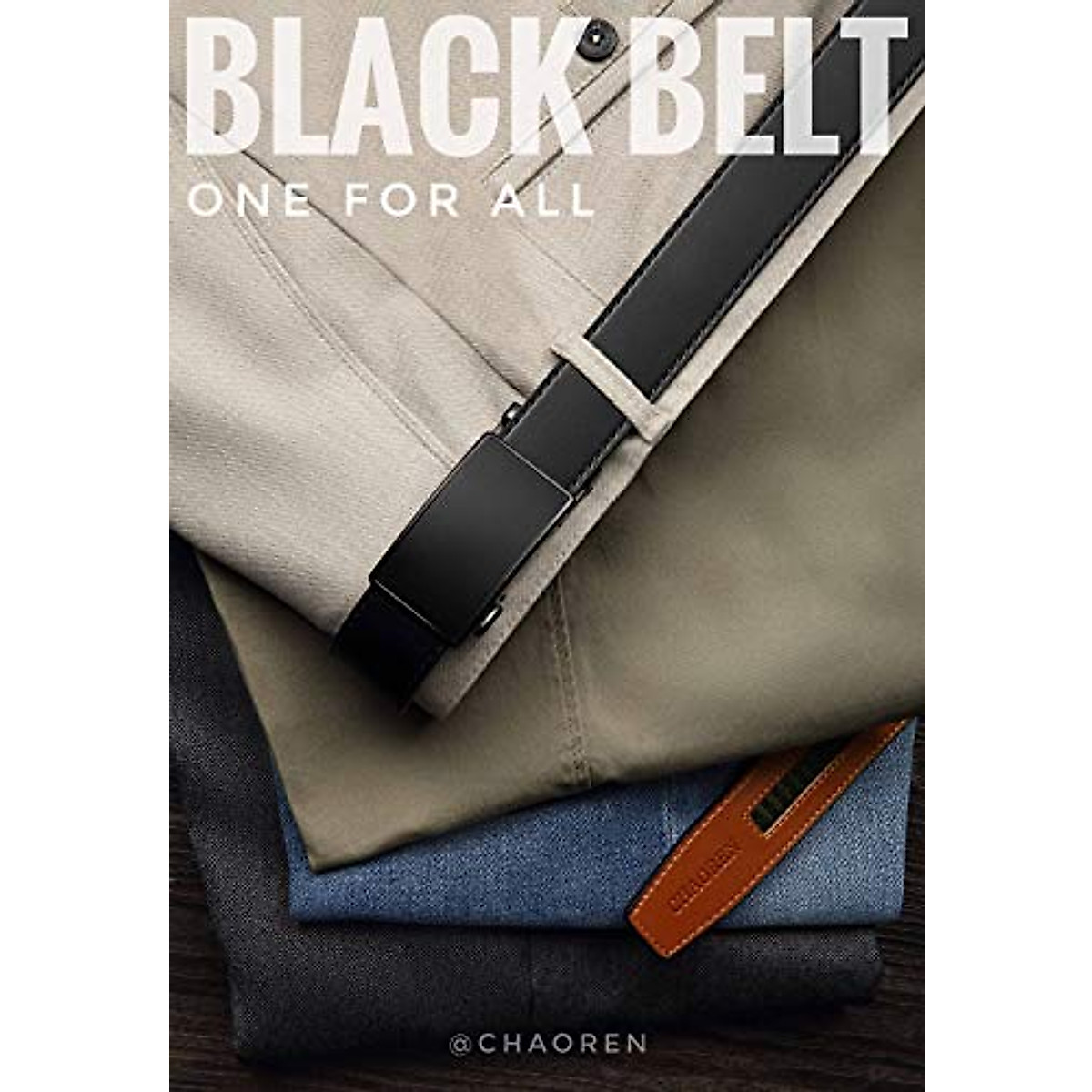 CHAOREN Leather Ratchet Belt Men - Customizable Fit, Effortless Style (35mm)