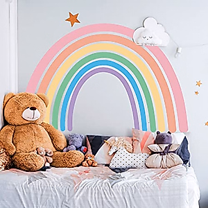 Decords Rainbow Wall Decals Peel and Stick - Rainbow Wall Sticker Decals, Boho Rainbow Decor for Kids Bedroom - Rainbow Decor for Girls Bedroom, Nursery Decor - Made in Europe, 2 Years Warranty