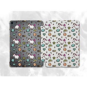 Kawaii Funny Unicorn Rainbow case Compatible with iPad Mini Air Pro 7.9 8.3 9.7 10.2 10.9 11 12.9 inch Pattern Cover New 2022 2021 Trifold Stand 3 4 5 6 7 8 9 Generation 422 (9.7" Air 1/2)