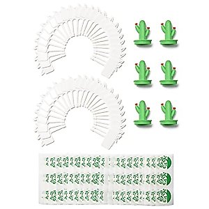 iDOO Hydroponics Garden Kit with 50pcs Plant Labels, 102pcs Seed Pot Stickers, 6pcs Cactus Covers
