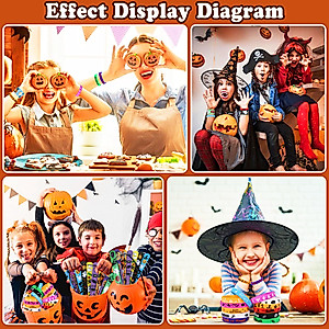 JUNEBRUSHS 50 Pack Halloween Party Favors Halloween Slap Bracelets Rubber Wristbands Assorted for Kids Halloween Slap Bands for Boys Girls Halloween Classroom Prizes Gifts Toys Treat Bag Fillers